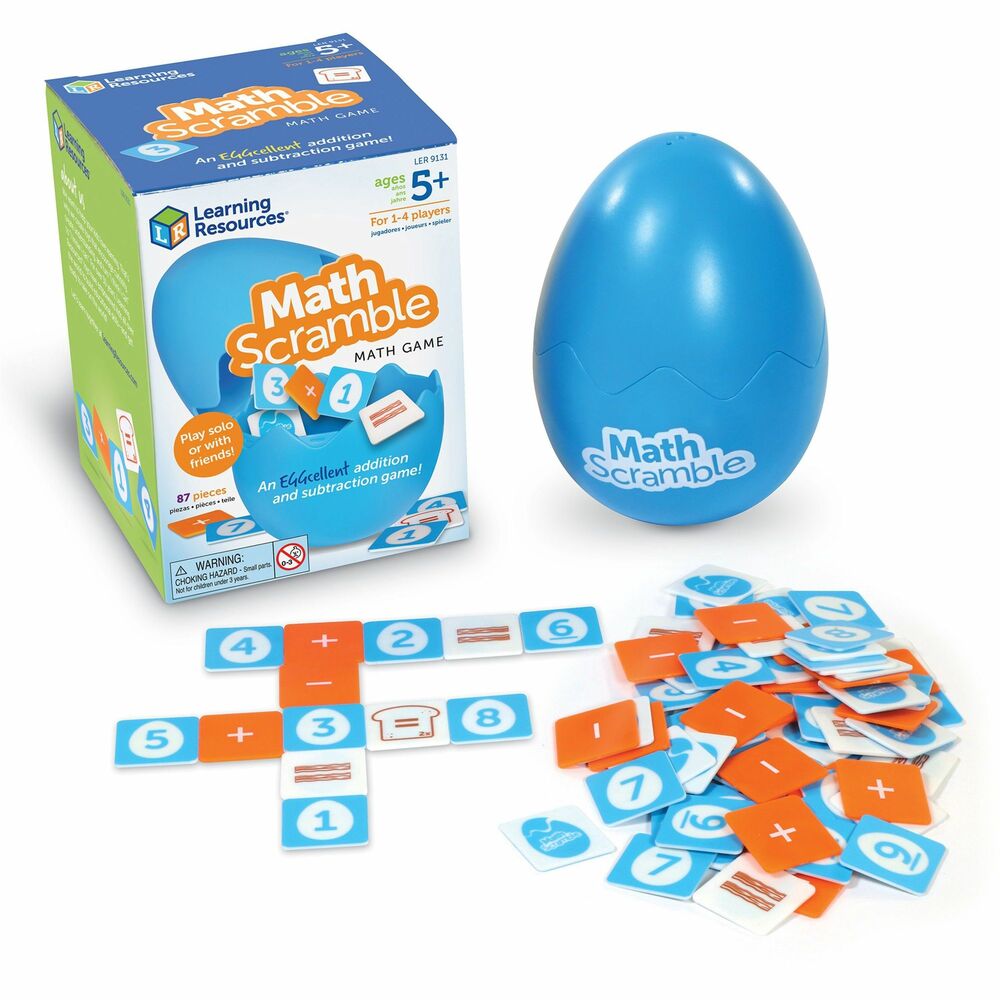 Learning Resources Math Game, Addition/Subtraction, 85 Tiles, Multi ...