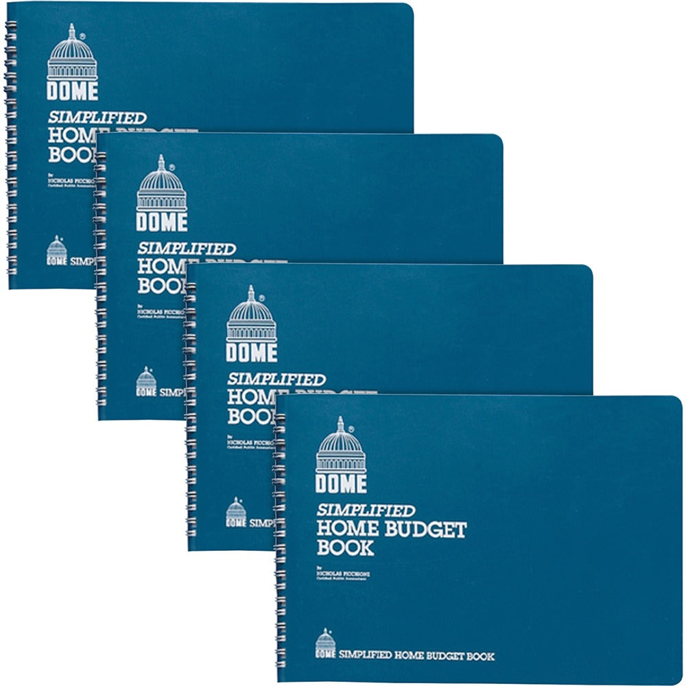 Dome Home Budget Books, 64 Pages, 10-1/2"x7-1/2", 4/BD, Teal – AB1Supply