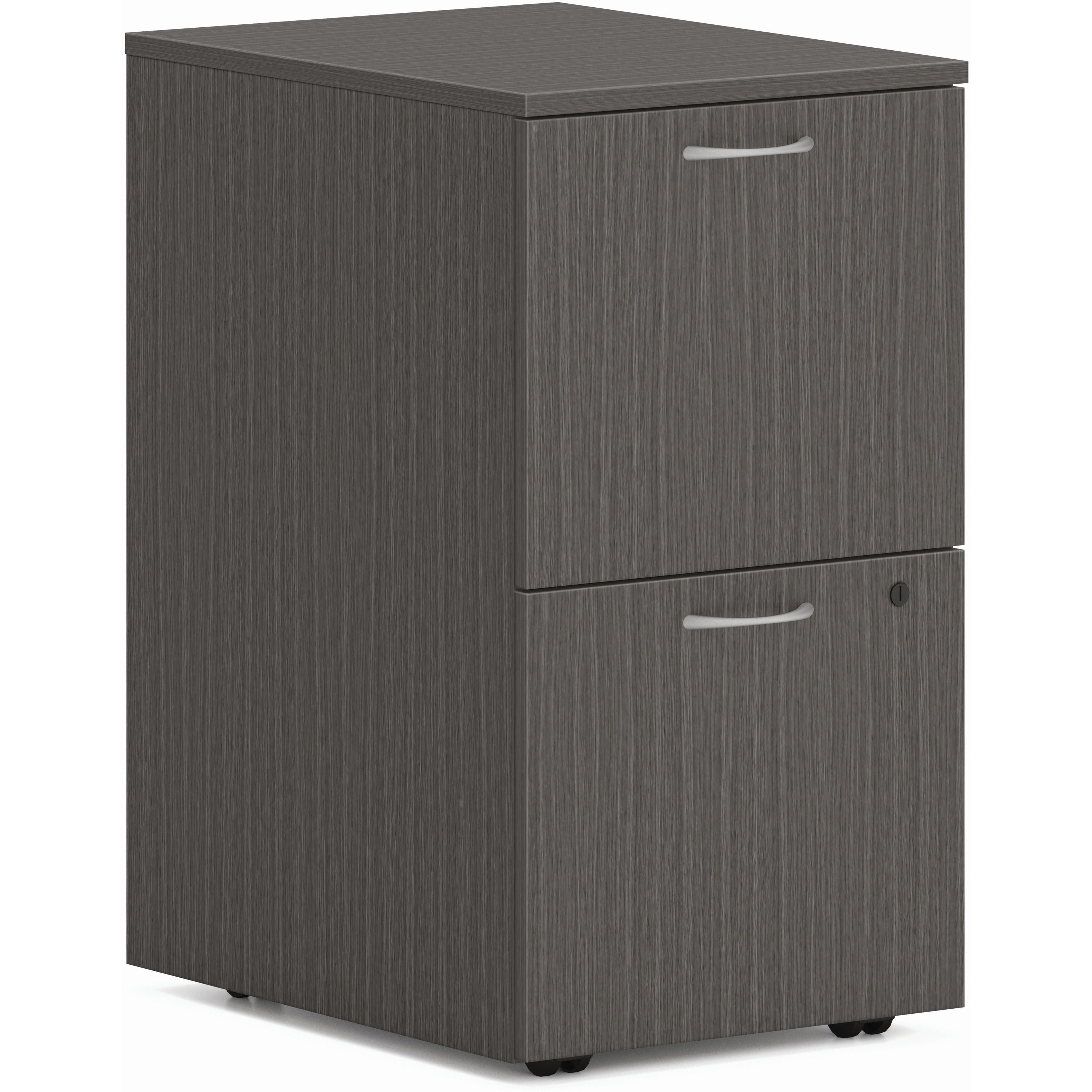 HON Pedestal, Mobile, F/F,15"x20"x28",Slate Teak - AB1Supply