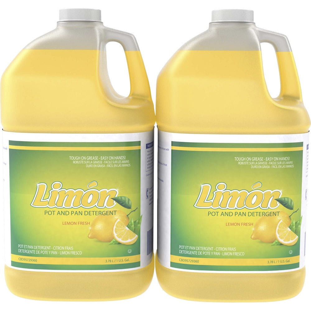 Diversey Detergent,f/Pots/Pans,Manual,Lemon,Concentrated,2/CT,YW ...