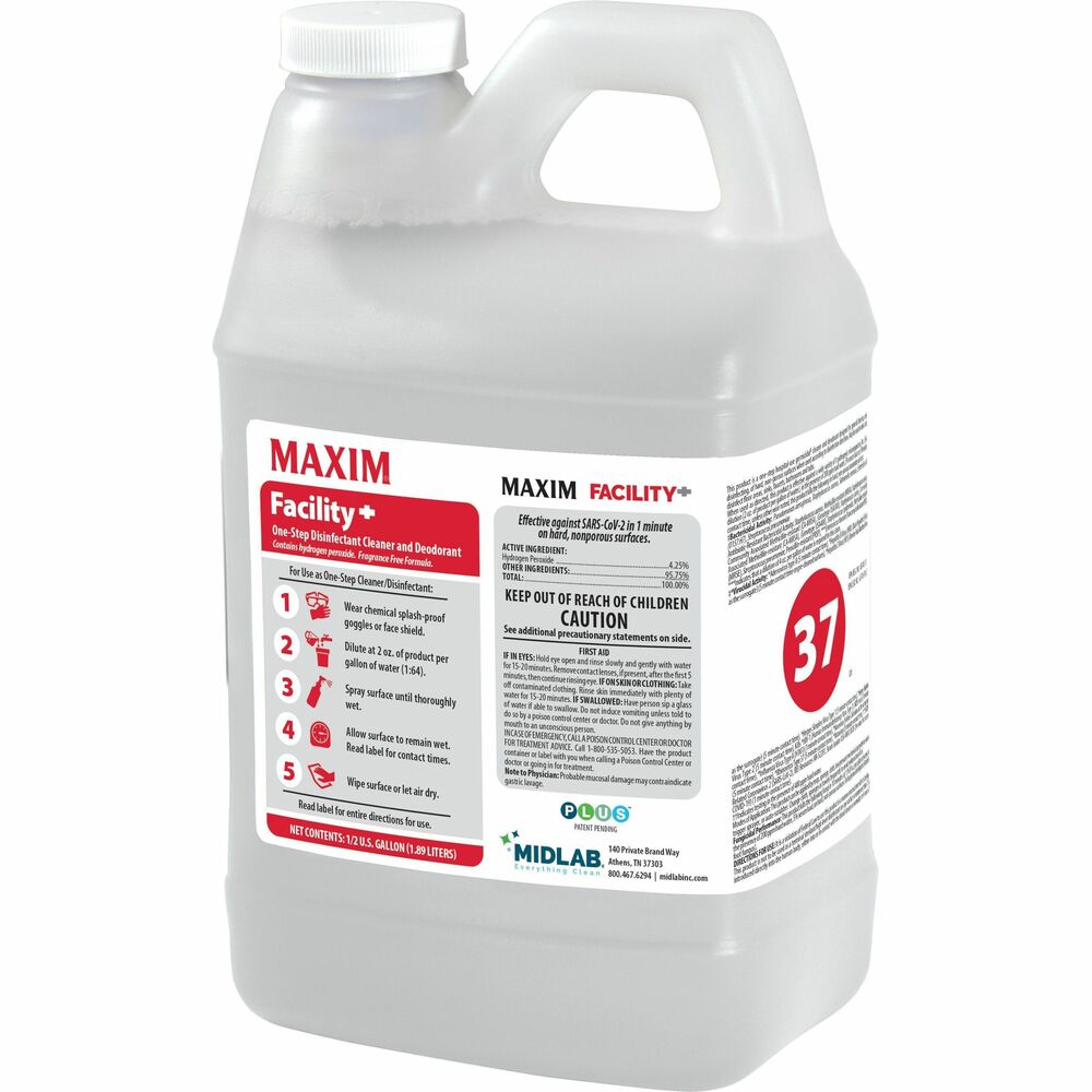 Midlab Inc Disinfectant/Cleaner,Concentrated,64 oz,4/CT,Clear – AB1Supply
