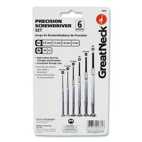 Great Neck GP6C Precision Screwdriver Set, Six-Piece, Phi... AB1Supply