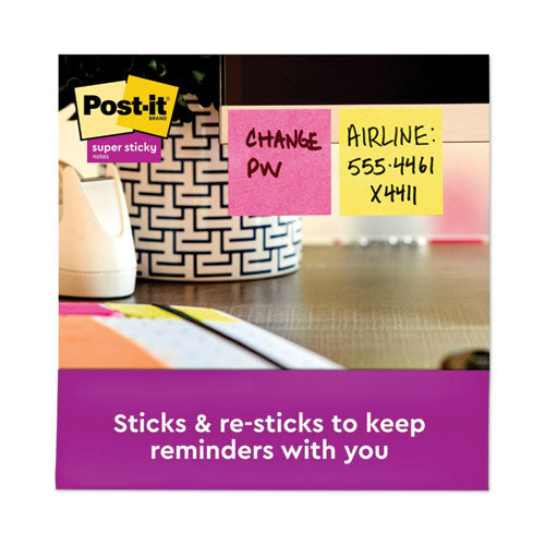 Post-it Notes Super Sticky Pads in Energy Boost Collection Colors, 2 ...